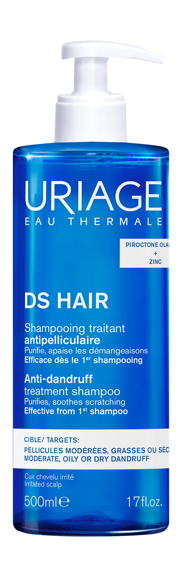 Урьяж ДС Шампунь против перхоти, 500 мл \ URIAGE DS Hair Anti-Dandruff Treatment Shampoo