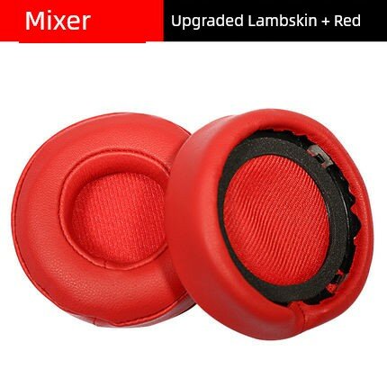 Beats MixR красные кожаные накладки из овечьей шерсти с застежкой-клипсой пара