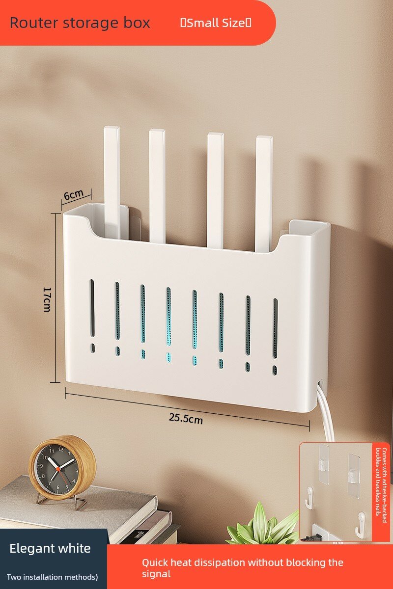 Настенный держатель для роутера — белый, малый размер для устройств Wi-Fi, ТВ и сетевого роутера, установка без