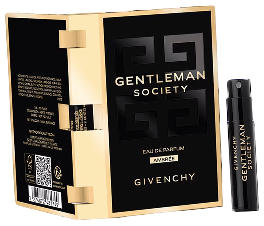 Пробник парфюма для мужчин 1 мл / Живанши Джентльмен Социети Амбра - Givenchy Gentleman Society Ambree