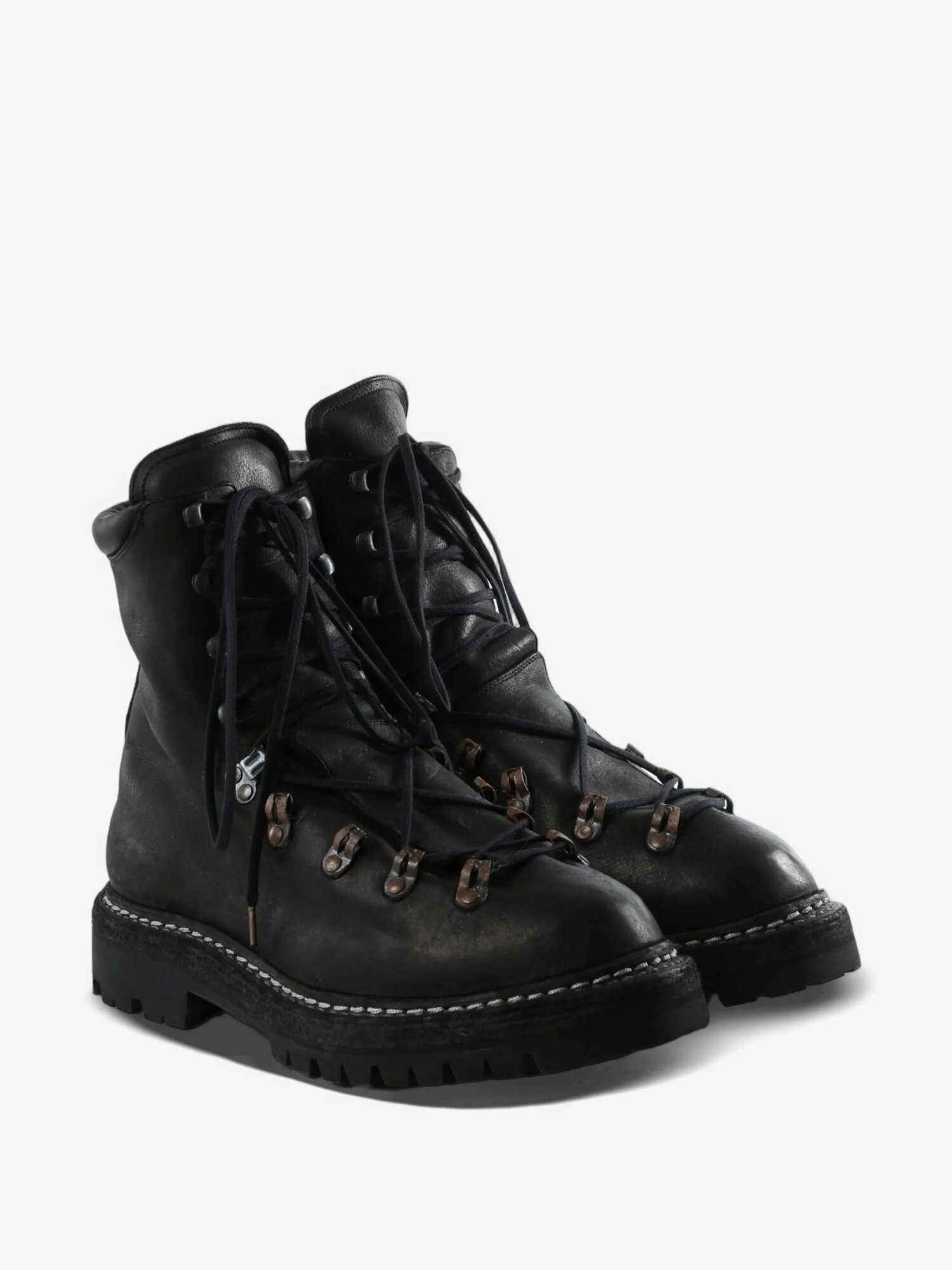 Ботинки Piero Guidi Lace-up leather boots, размер 43, черный — фото 1