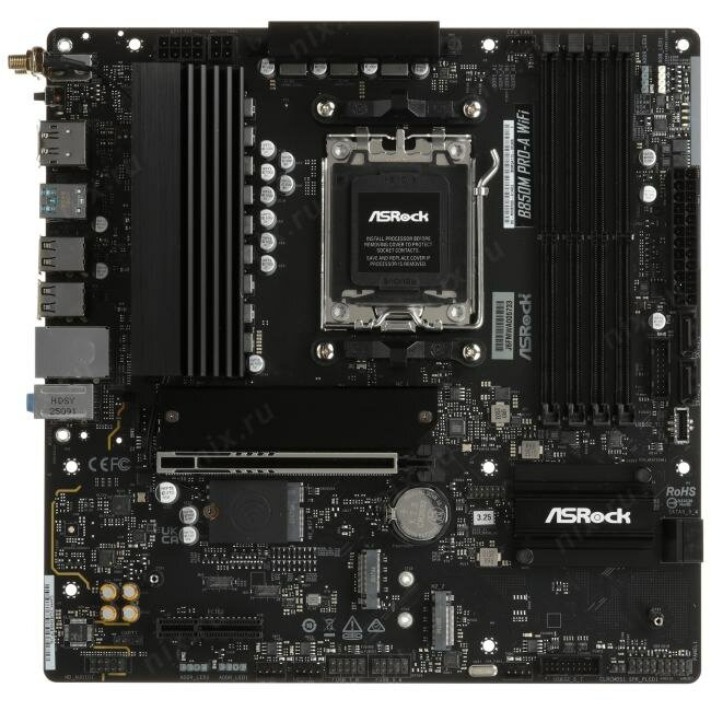 ASRock B850M PRO-A WIFI (RTL) AM5 B850 PCI-E HDMI+DP 2.5GbLAN+WiFi+BT SATA MicroATX 4DDR5 — фото 1