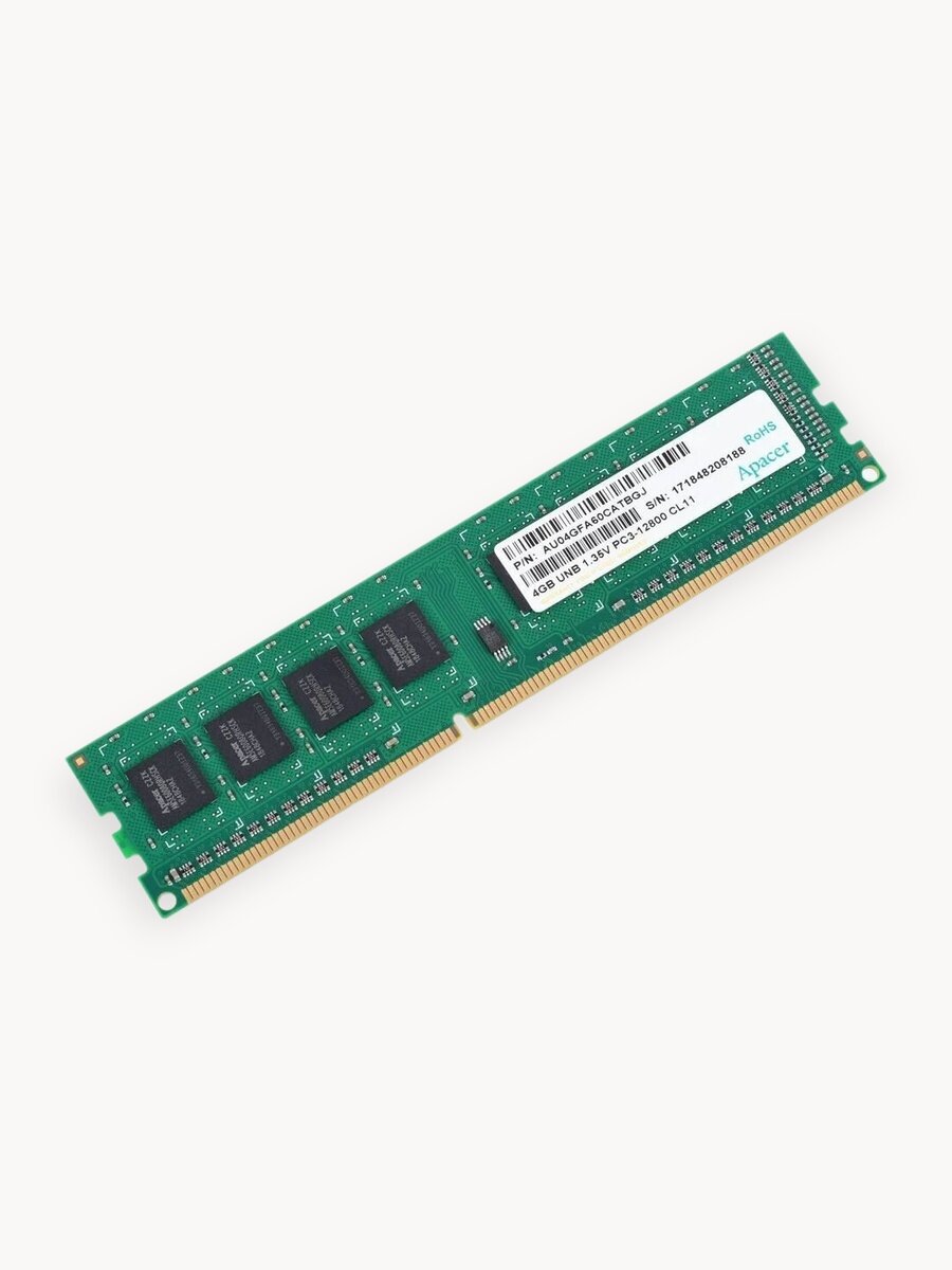 Оперативная память Apacer DG.04G2K. KAM, DDR3L 1600MHz, 4ГБ, DIMM, 240pin