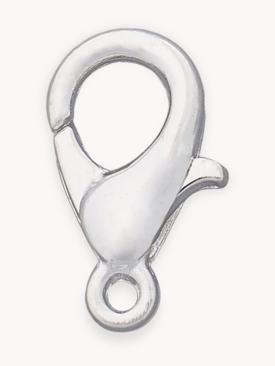 Застежка для браслета, бус и колье карабин, 10*5 мм, 5 шт, Astra&Craft (серебро)