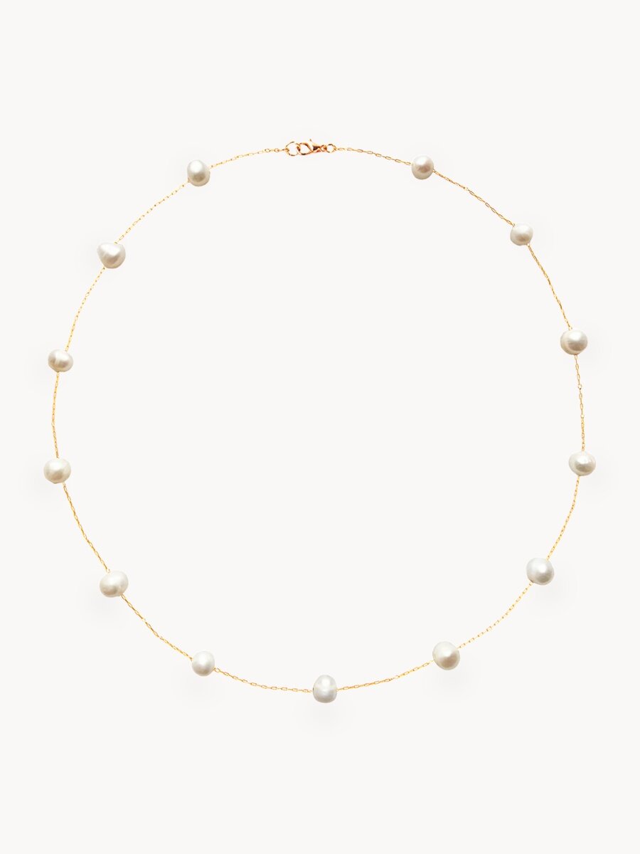 Колье, жемчуг пресноводный культивированный