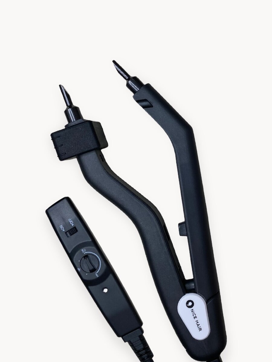 Щипцы для наращивания волос с терморегулятором