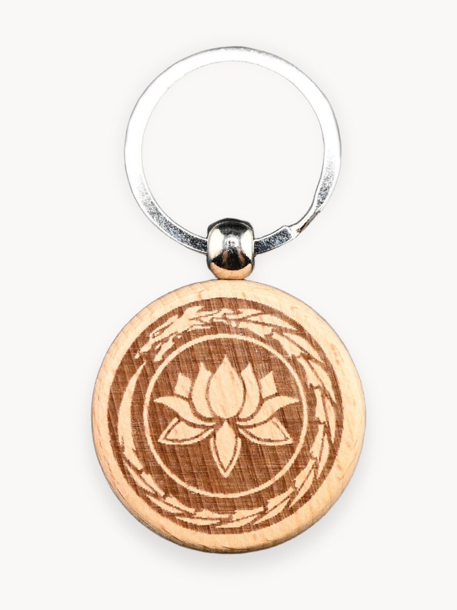 Амулет Gold Tree "Лотос", дерево, ручная работа, от сглаза, для гармонии, цвет бежевый