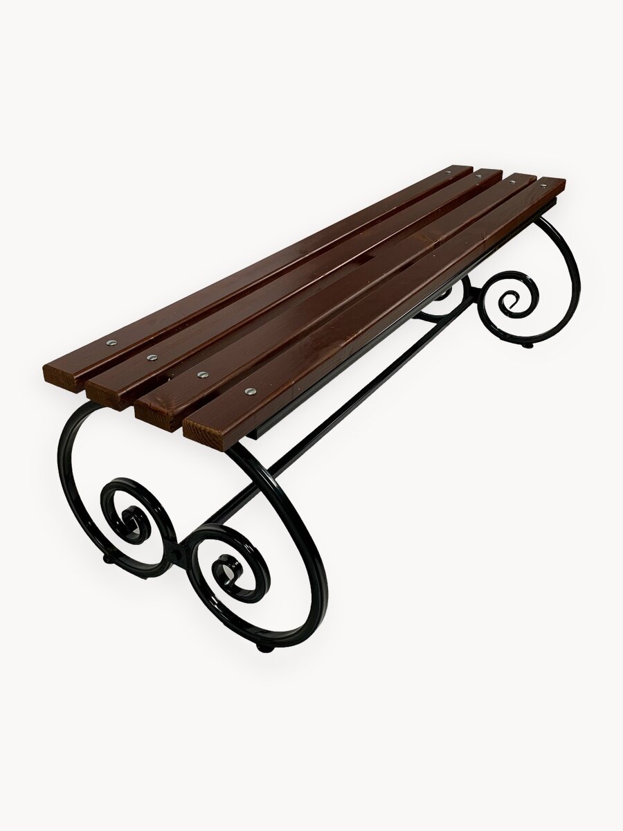 Скамейка садовая Мультиагро "Диана" 1.5м (цв. черн/палисандр)