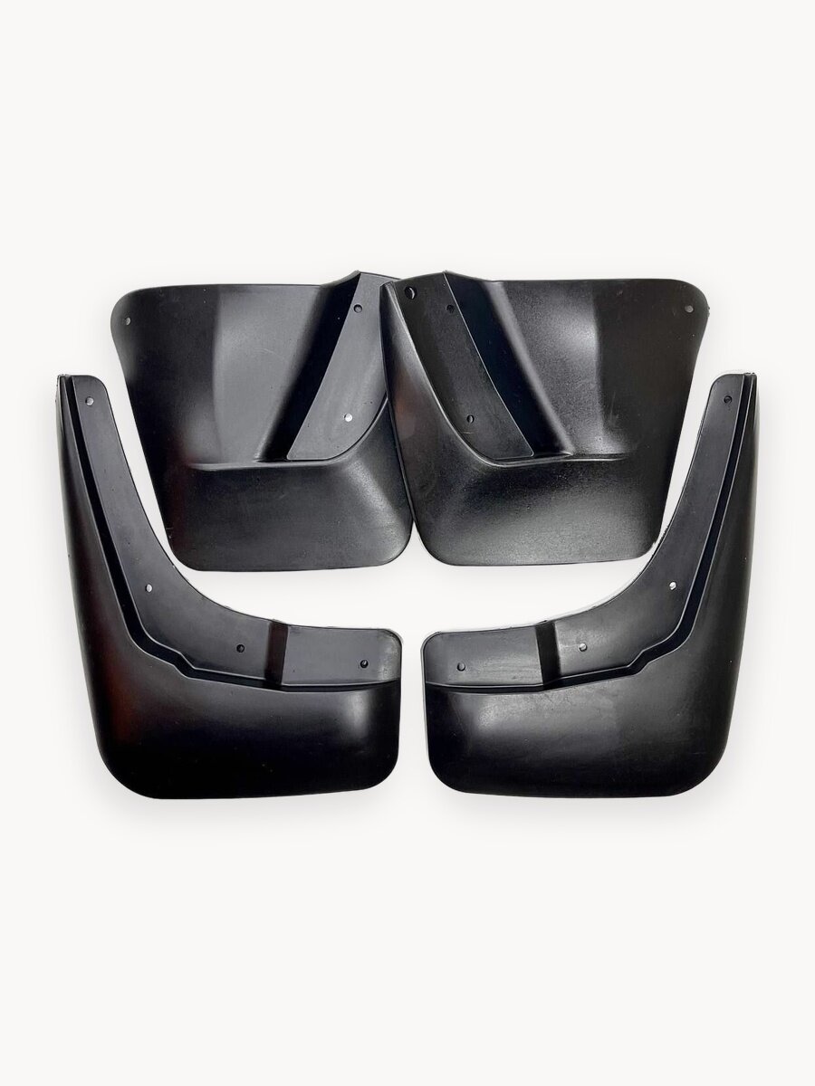 Комплект брызговиков передних и задних увеличенных для Лада Гранта, Калина 2, Гранта ФЛ, Датсун / резиновые брызговики Lada Granta, Granta FL, Kalina 2, Datsun