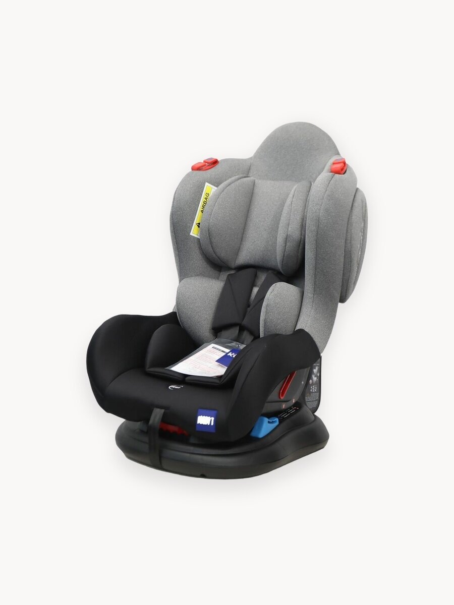 Автокресло детское kari Kids от 0+ до 7 лет,0-25 кг, автолюлька, цвет чёрный, серый