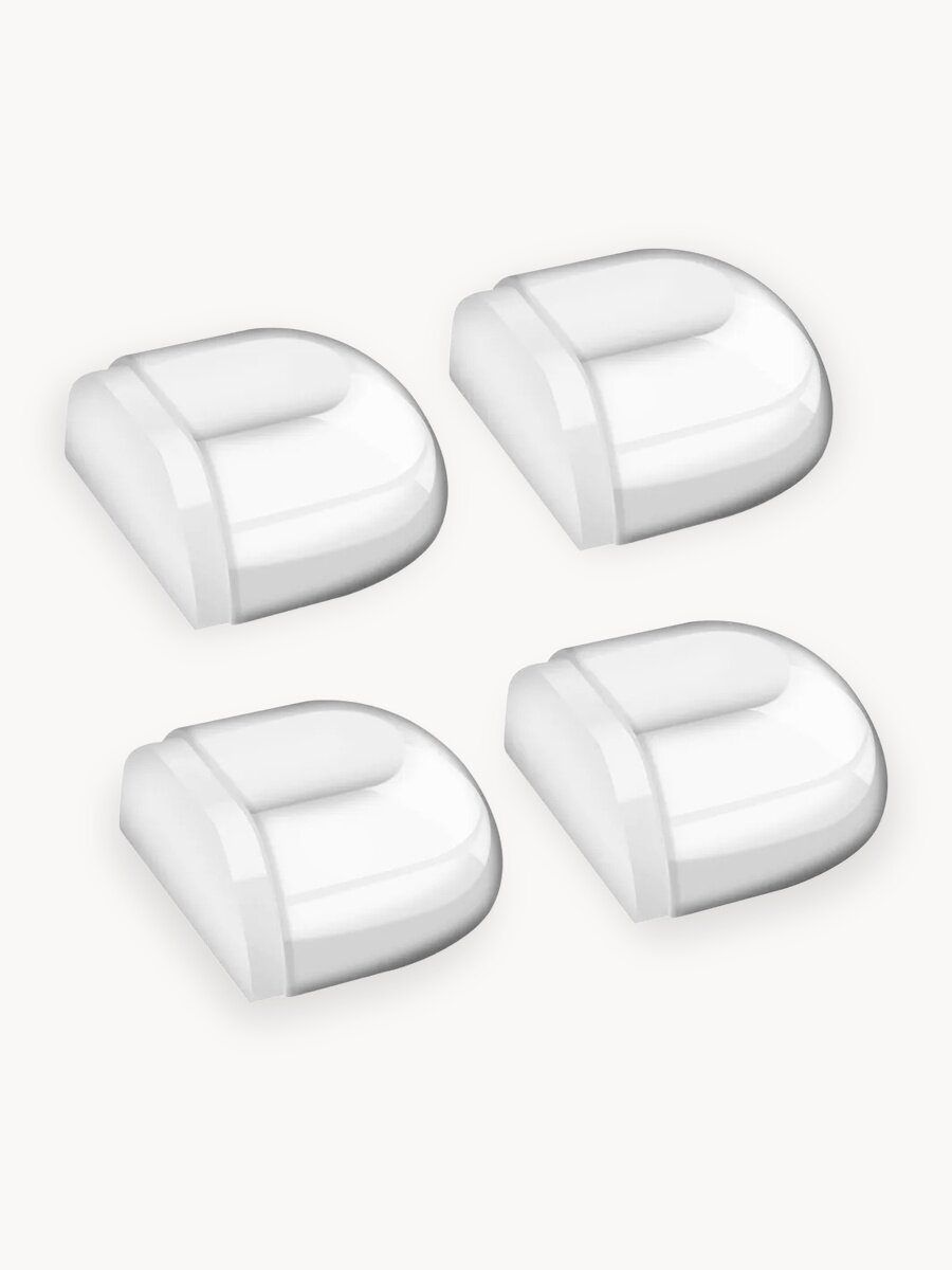 Ограничитель для двери - силиконовый стоппер напольный (самоклеящийся, прозрачный), 4 шт.