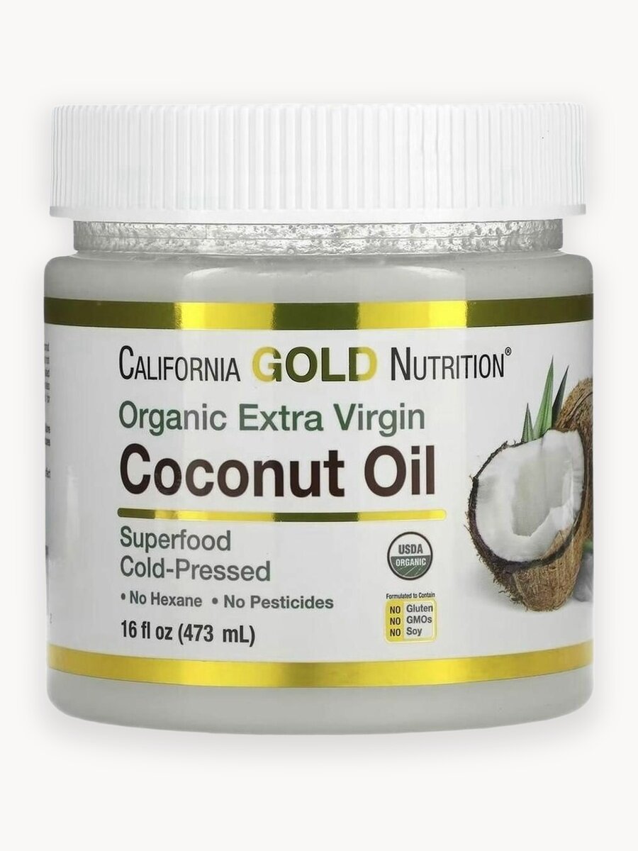 Кокосовое масло (органическое, нерафинированное, первого холодного отжима) 473 мл, SUPERFOODS