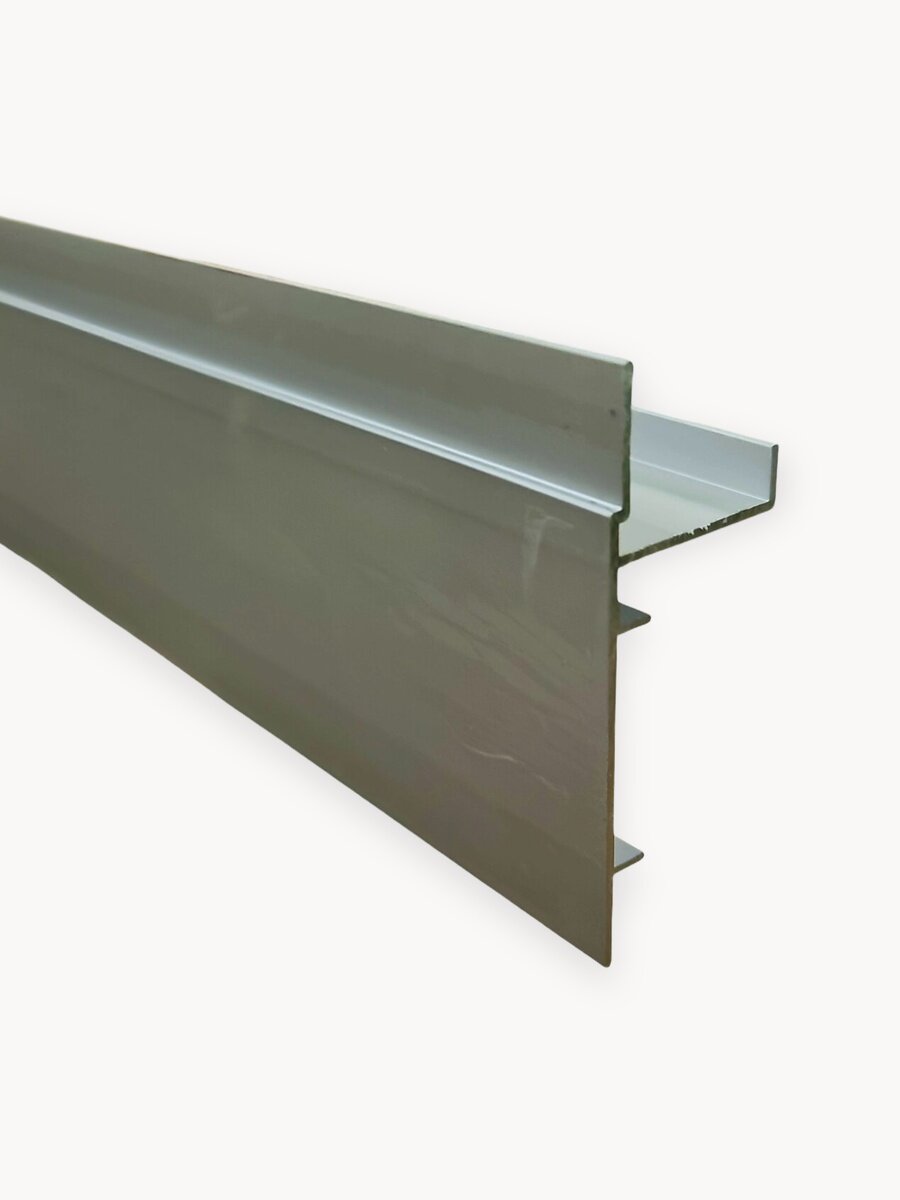 Профиль горизонтальный нижний для шкафа купе под лдсп 16 мм, длина 950 мм, Шампань матовая. Алюминиевый. Усиленный.