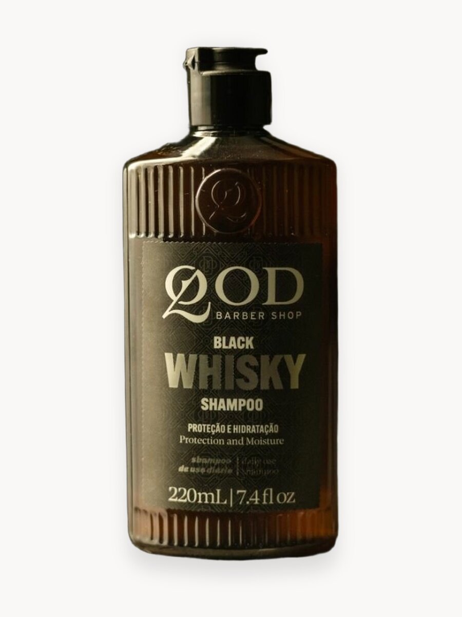 Qod Barber Shop Whiskey Shampoo Шампунь с экстрактом кукурузы, ржи и ячменя для мужчин, 220 мл