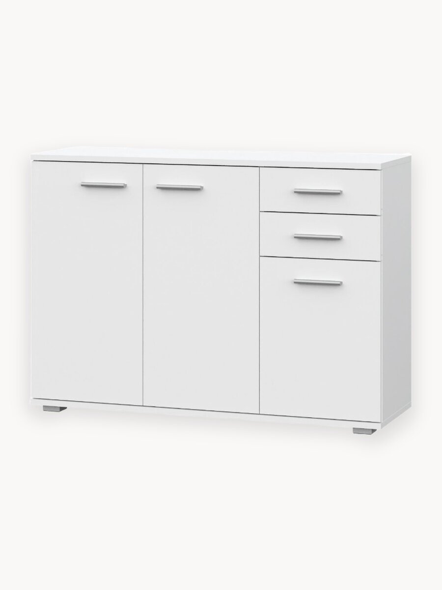 Комод с ящиками FREYA 3, цвет белый, 103,4х74х34 см, ЛДСП 16 мм