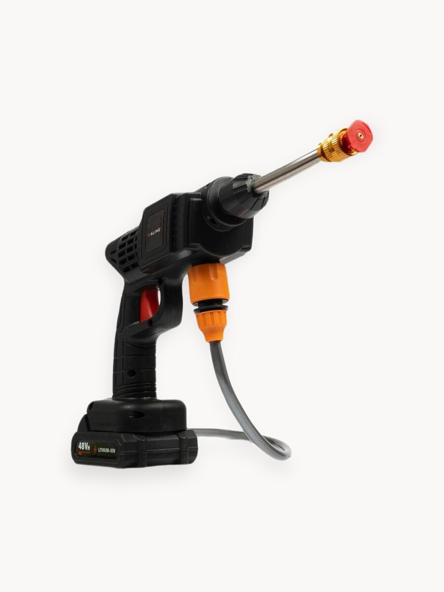 Мойка высокого давления аккумуляторная для автомобиля, портативная минимойка с питолетом и пенообразователем для дачи, 2 аккумулятора