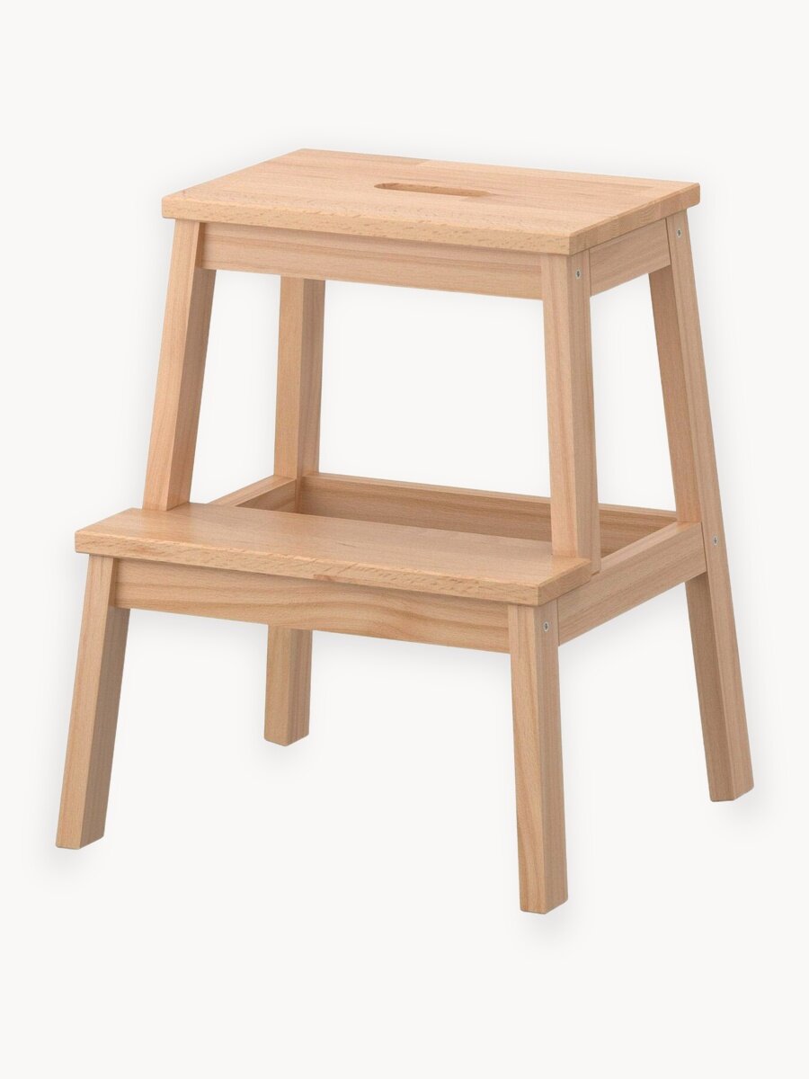 Табурет стремянка, деревянный, массив березы. Табурет лестница икеа беквэм