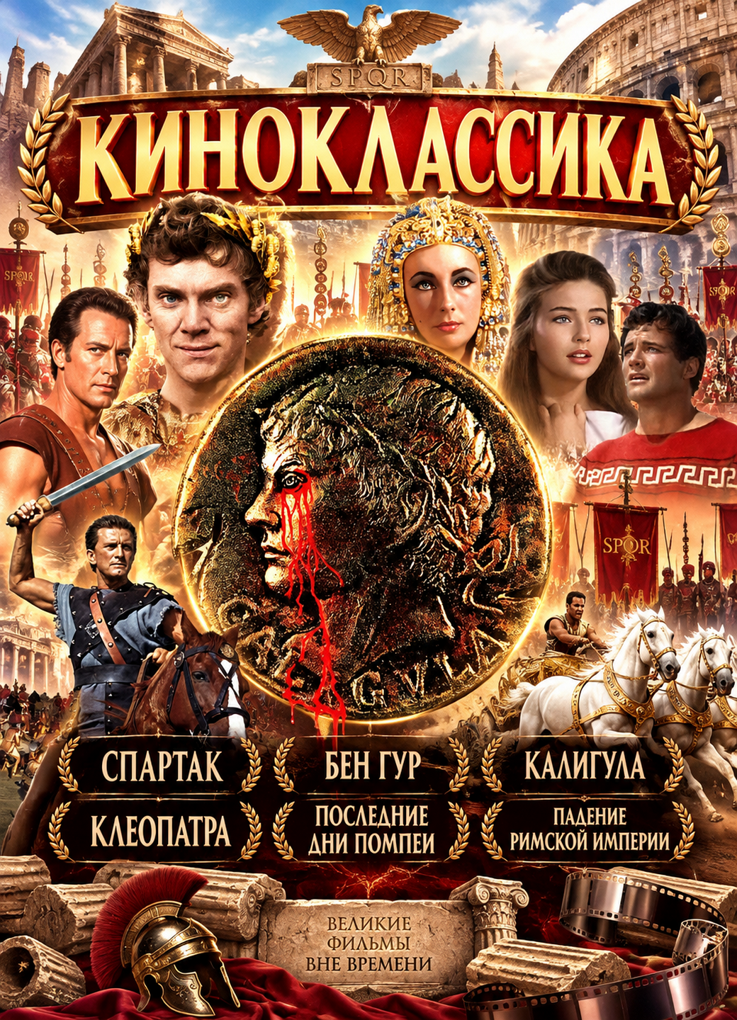 Сборник фильмов "КиноКлассика" на флеш-носителе 64 Гб, классика мирового кинематографа: 6 фильмов - античный мир