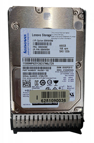 Жесткий диск Lenovo 1MJ200-155 600Gb 15000 SAS 2,5" HDD