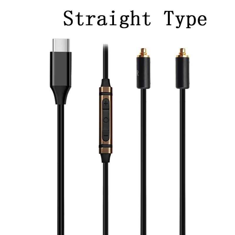 Earmax USB Type-C кабель для наушников MMCX 125 см Straight TYPE
