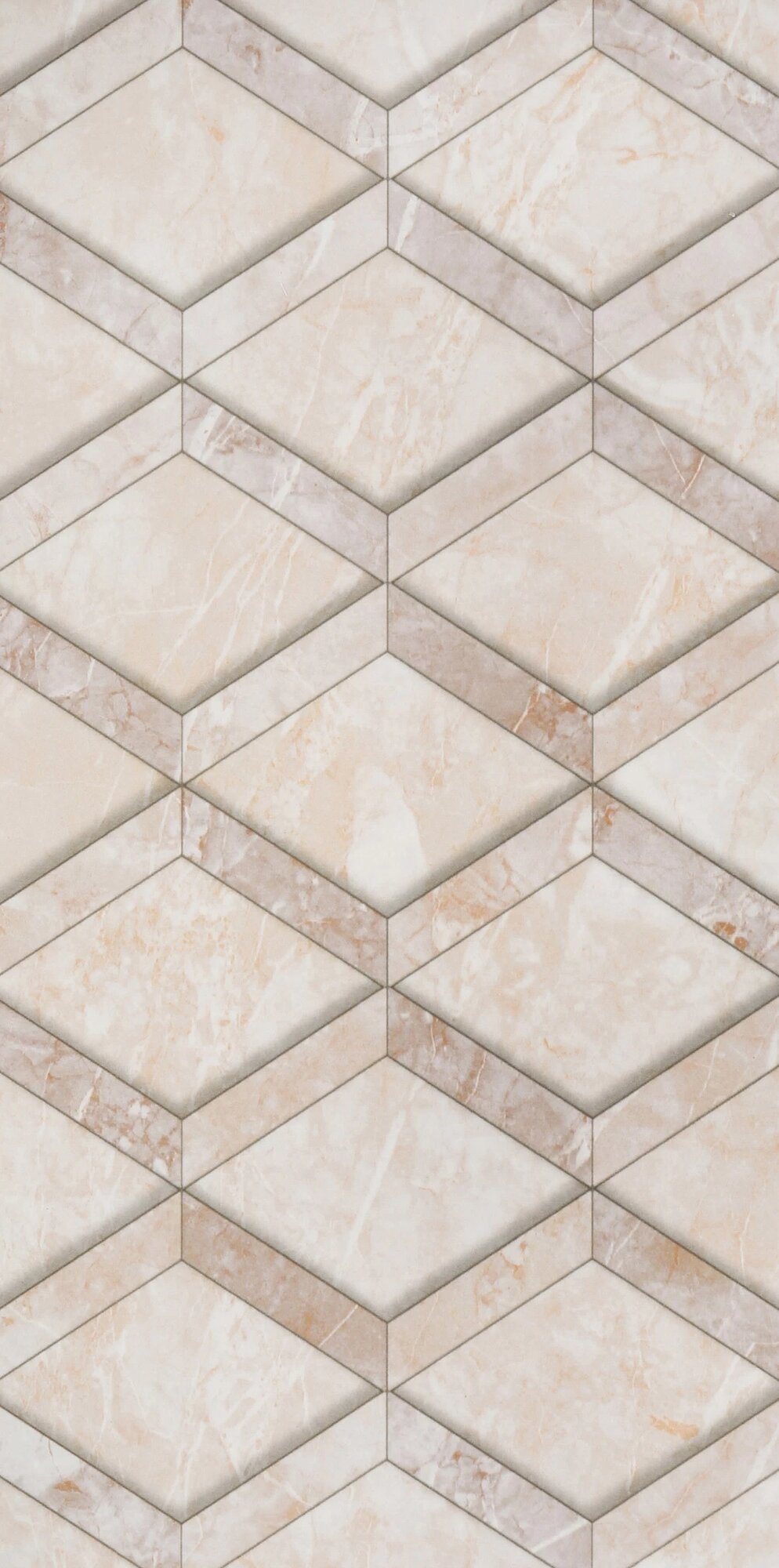 Плитка облицовочная Нефрит Дженни ромбы бежевая 400x200x8 мм (15 шт.=1,2 кв. м) Нефрит 00-00-5-08-00-11-2747