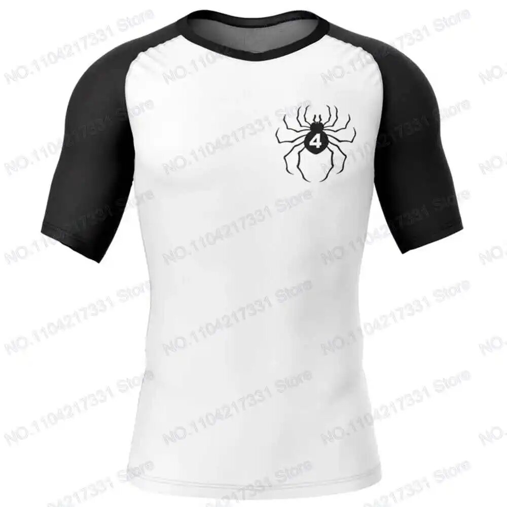 Мужская спортивная футболка с принтом паука, черный, 2XL, Color: 4