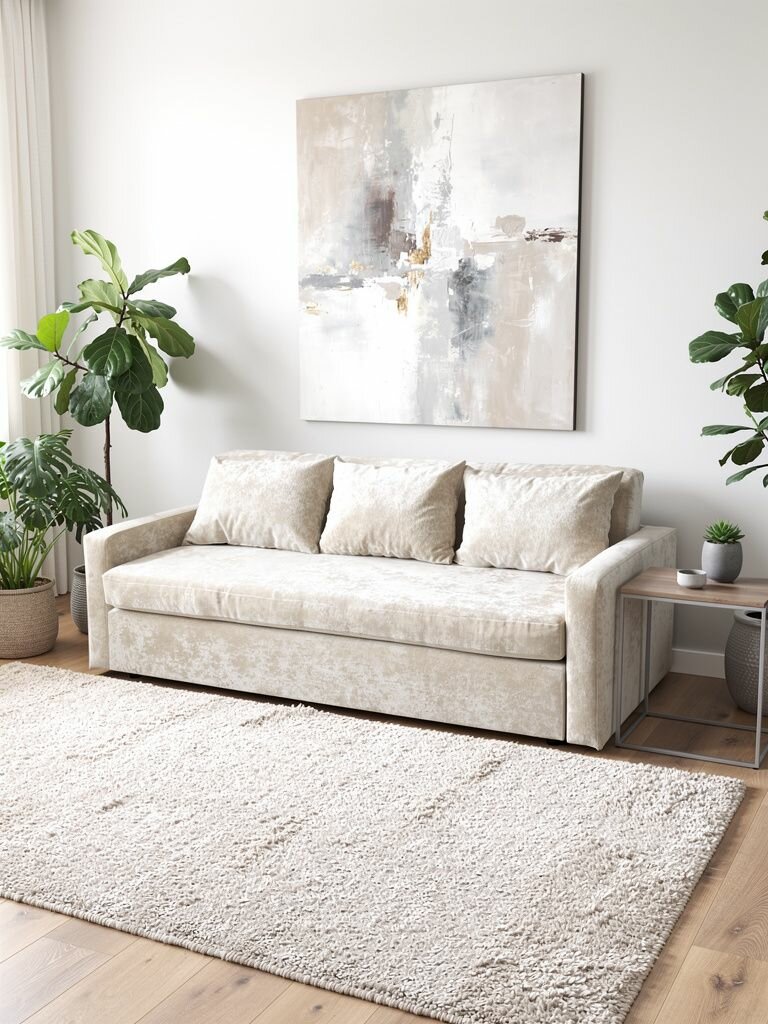 Диван-кровать OWN "Вектор", раскладной, еврокнижка, велюр, цвет бежевый