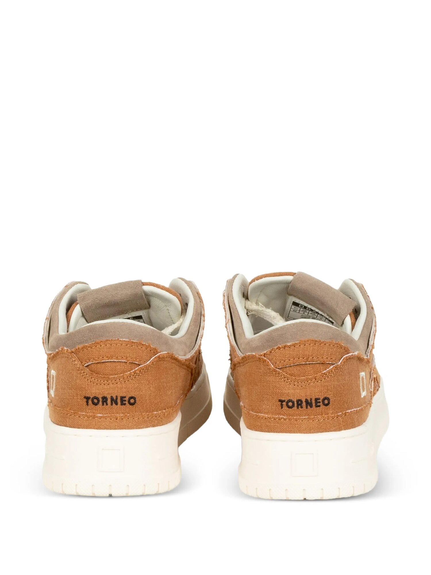 Кроссовки D.A.T.E. Fringed leather sneakers, размер 44, коричневый/серый/оранжевый — фото 1