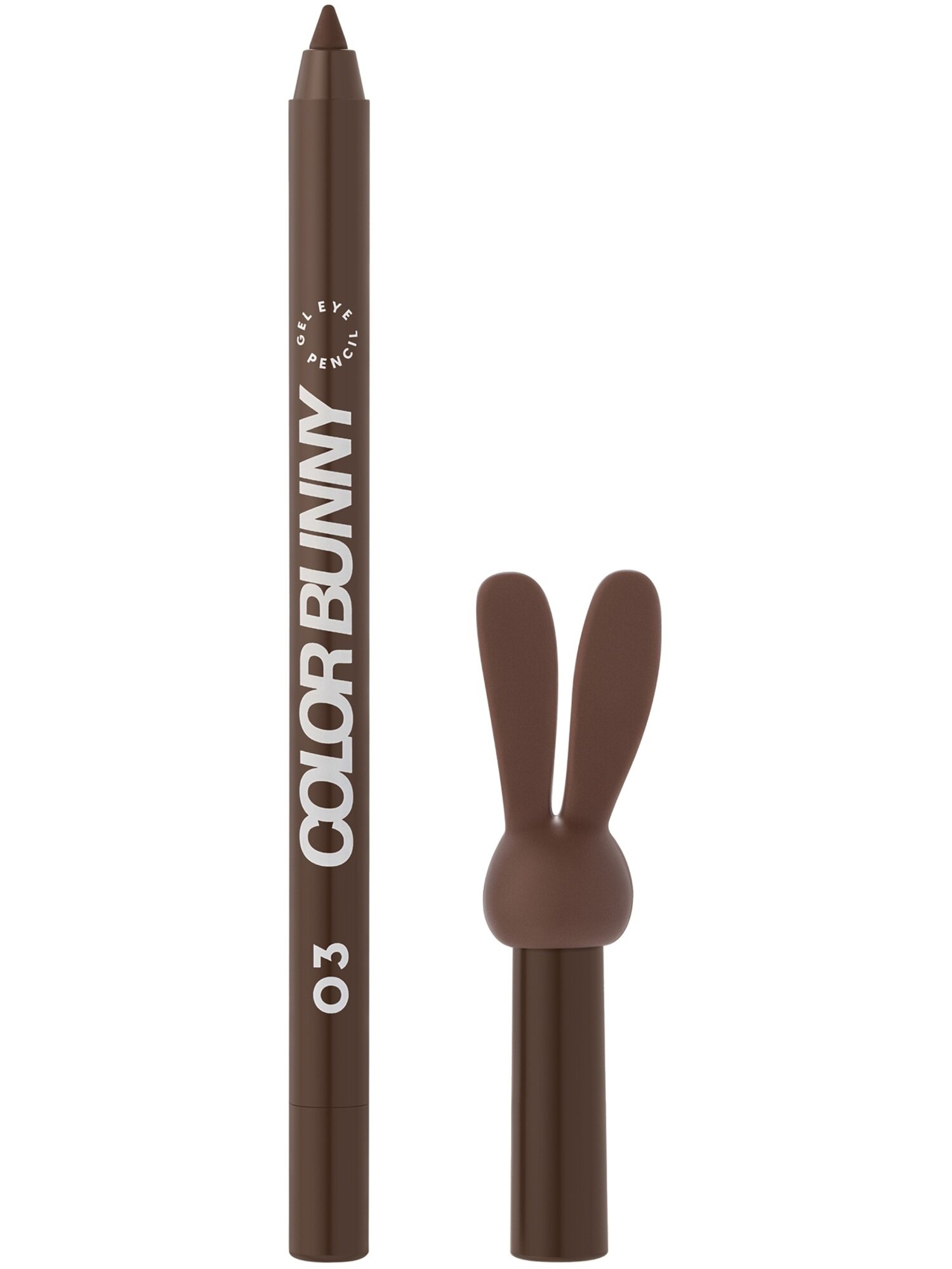Карандаш для глаз Love Generation Color Bunny гелевый, стойкий, насыщенный, тон 03, коричневый, 1,3 г