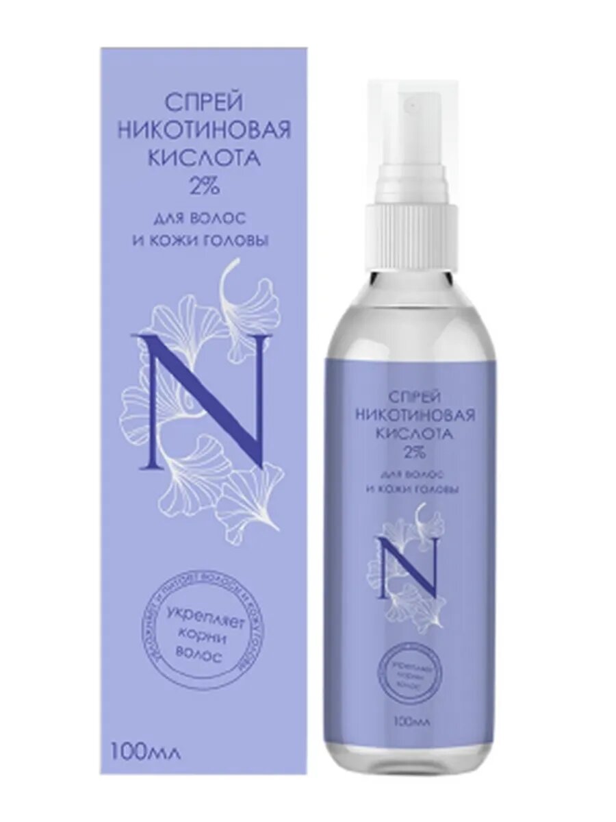 Никотиновая кислота Спрей для волос и кожи головы, раствор,