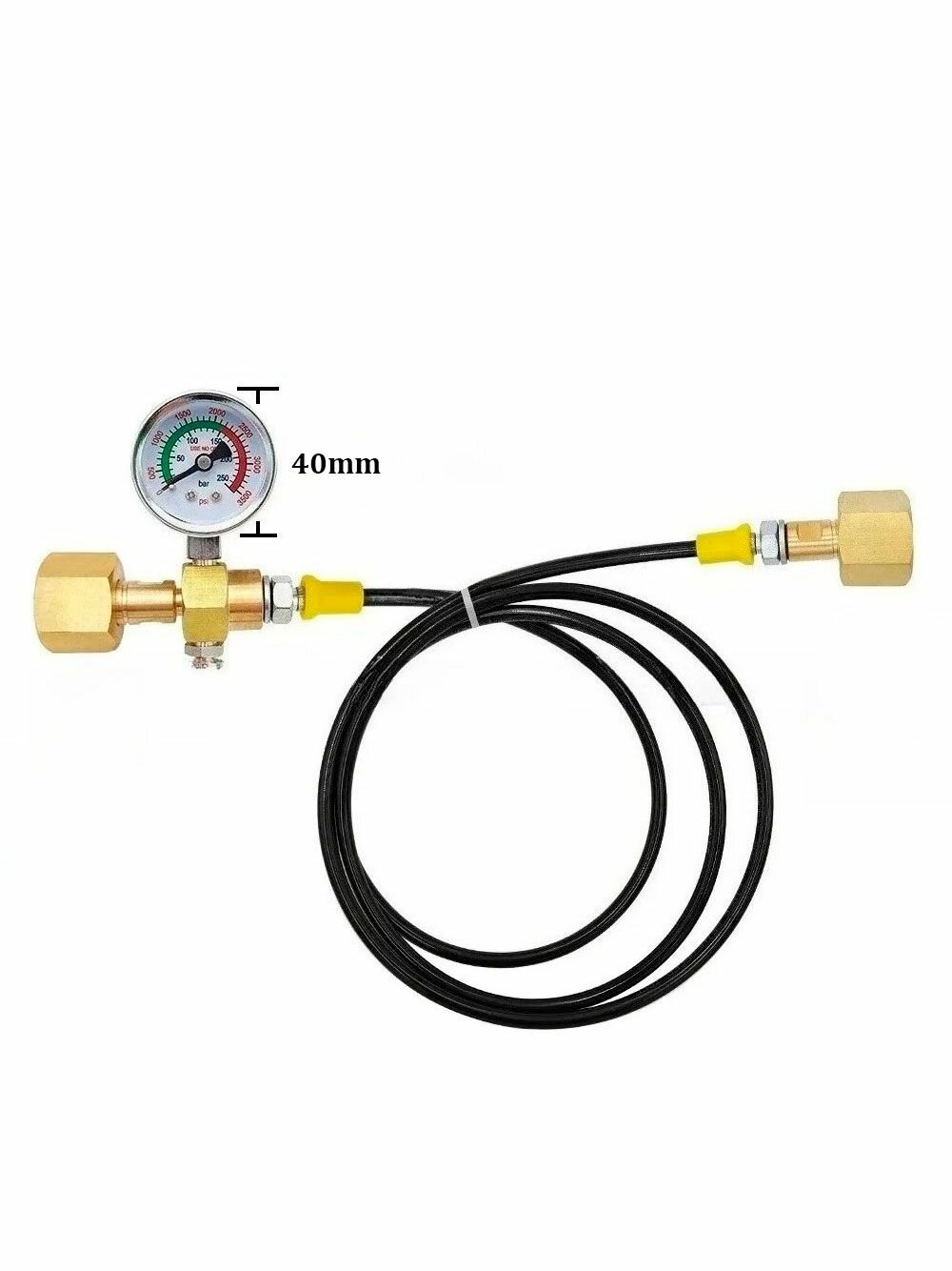 Шланг-адаптер с манометром заправочный G3/4 1500мм