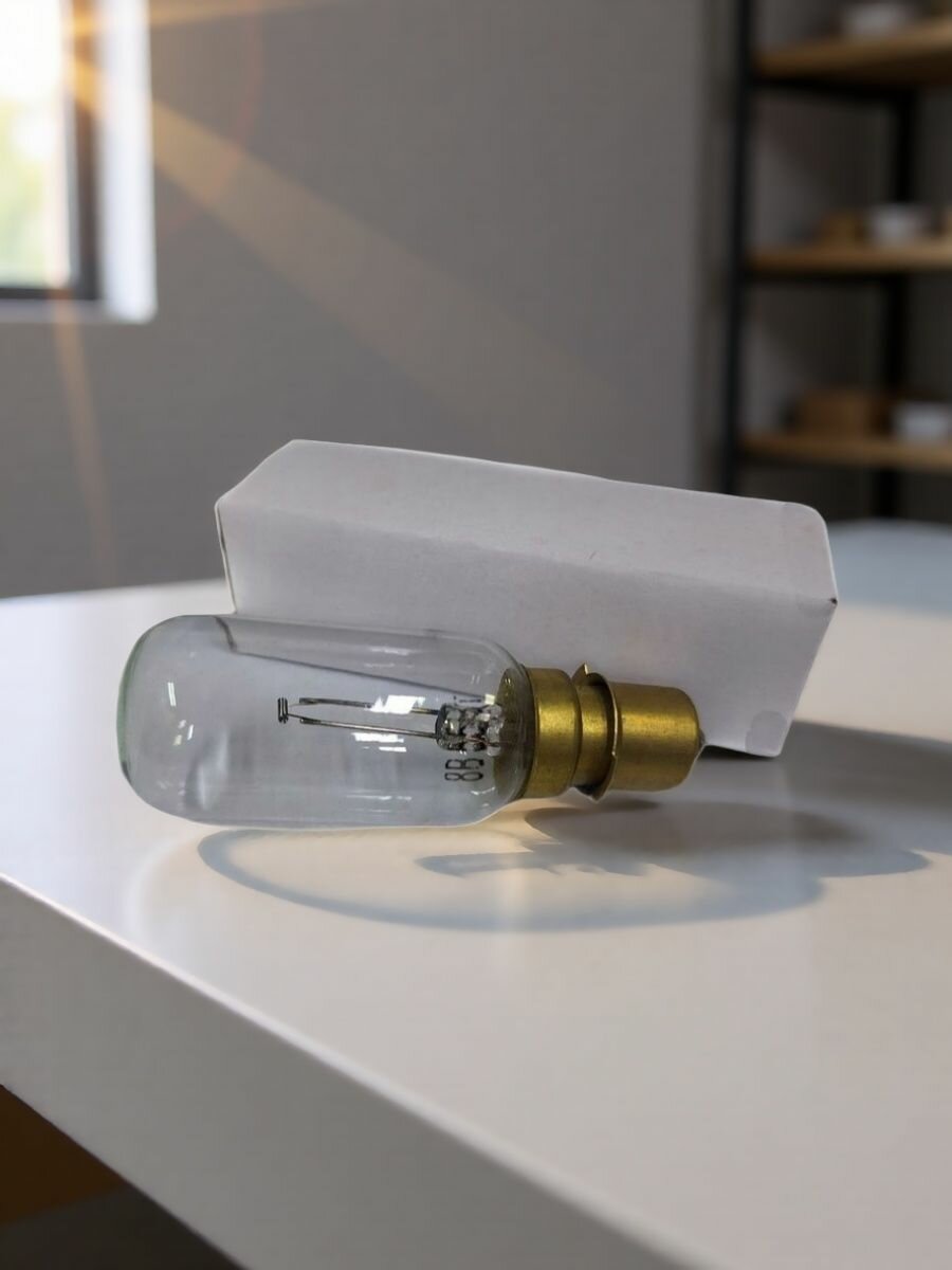 Лампа накаливания кинопроекционная для микроскопов, проекторов К8-55 P19s/13 высокая спираль, 55Вт-8В, 1шт