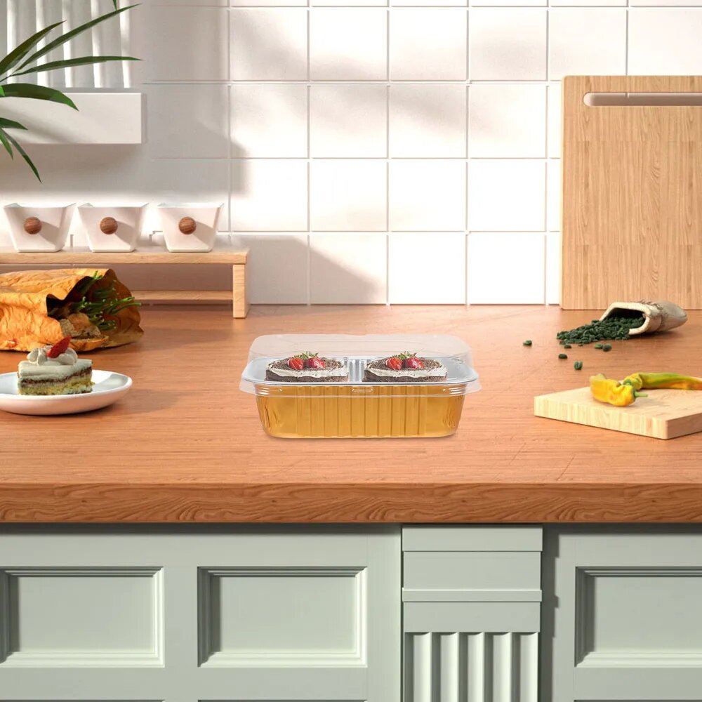 Упаковка Из 6 Штук Алюминиевых Контейнеров, Для Праздника, Из Алюминиевой Фольги