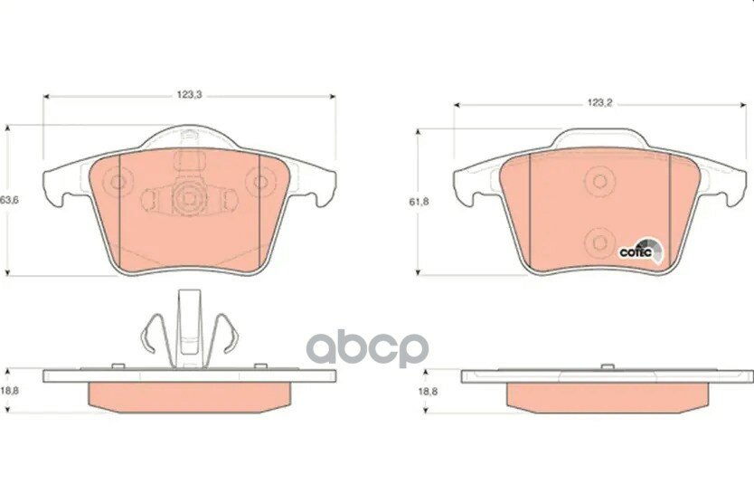 К-т дисков. тормоз. колодок TRW арт. GDB1566