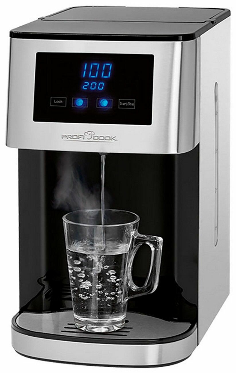 Profi Cook Кулер для воды Диспенсер горячей воды Profi Cook PC-HWS 1145, дисплей, корпус нержавеющая сталь