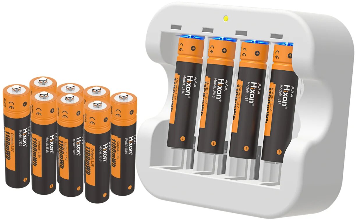 Hixon набор перезаряжаемых батарей AAA 1100 мАч 4 шт. 12pc battery set