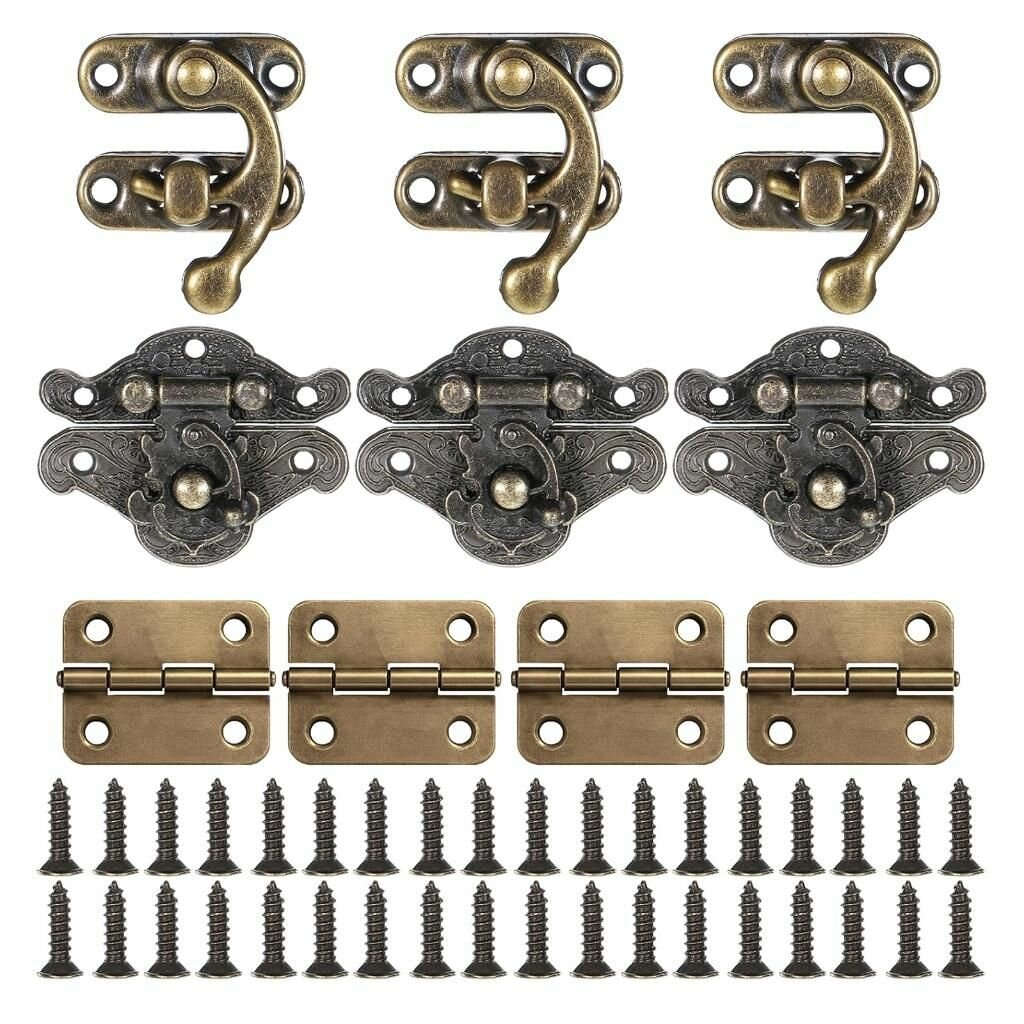 Бронзовый замок-петля для деревянной шкатулки