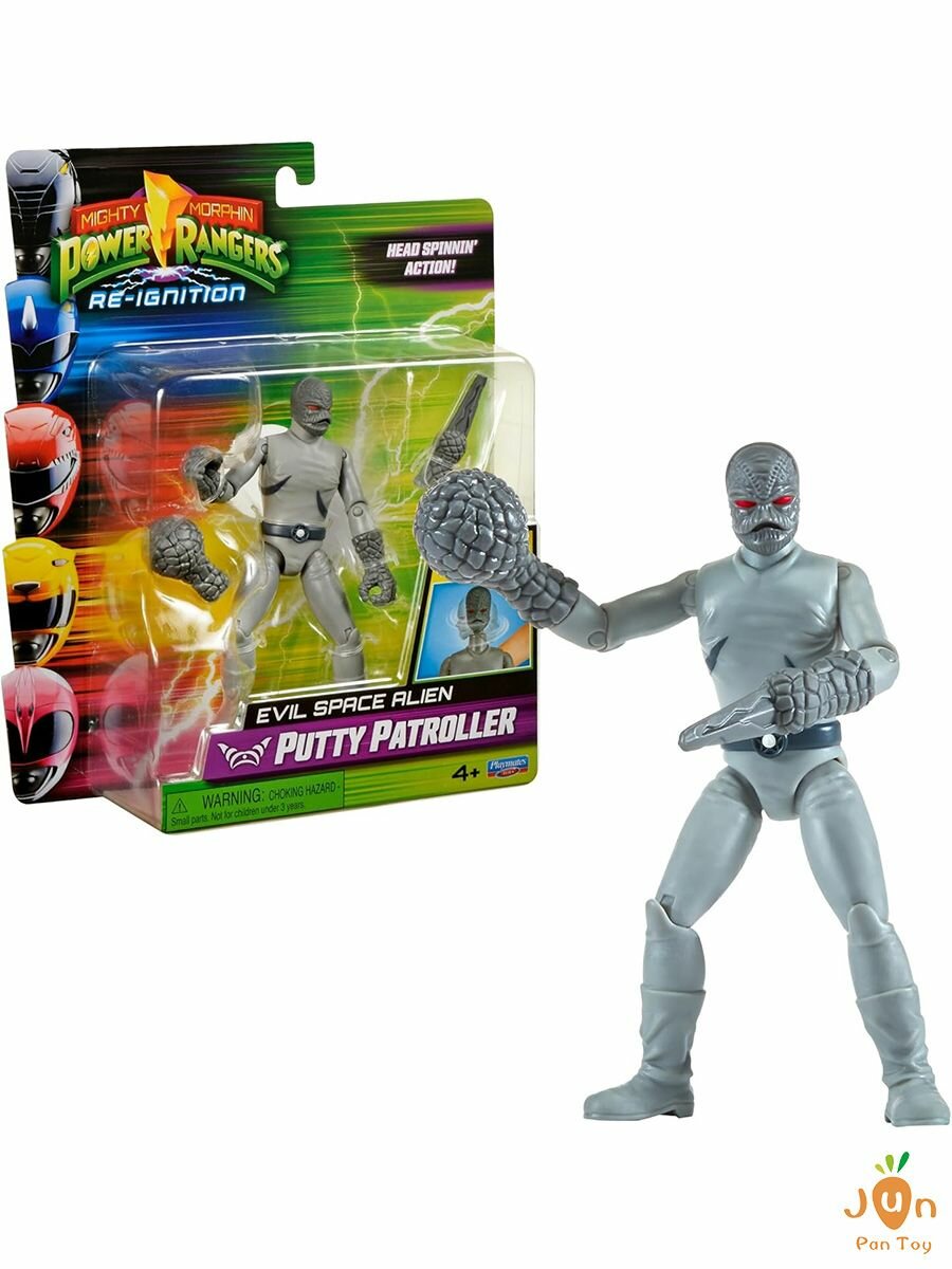 Фигурка, Power Rangers Evil Space Alien Putty Patroller / Детская игрушка с подвижной куклой и аксессуарами в виде оружия, подходит в качестве подарка на день рождения.