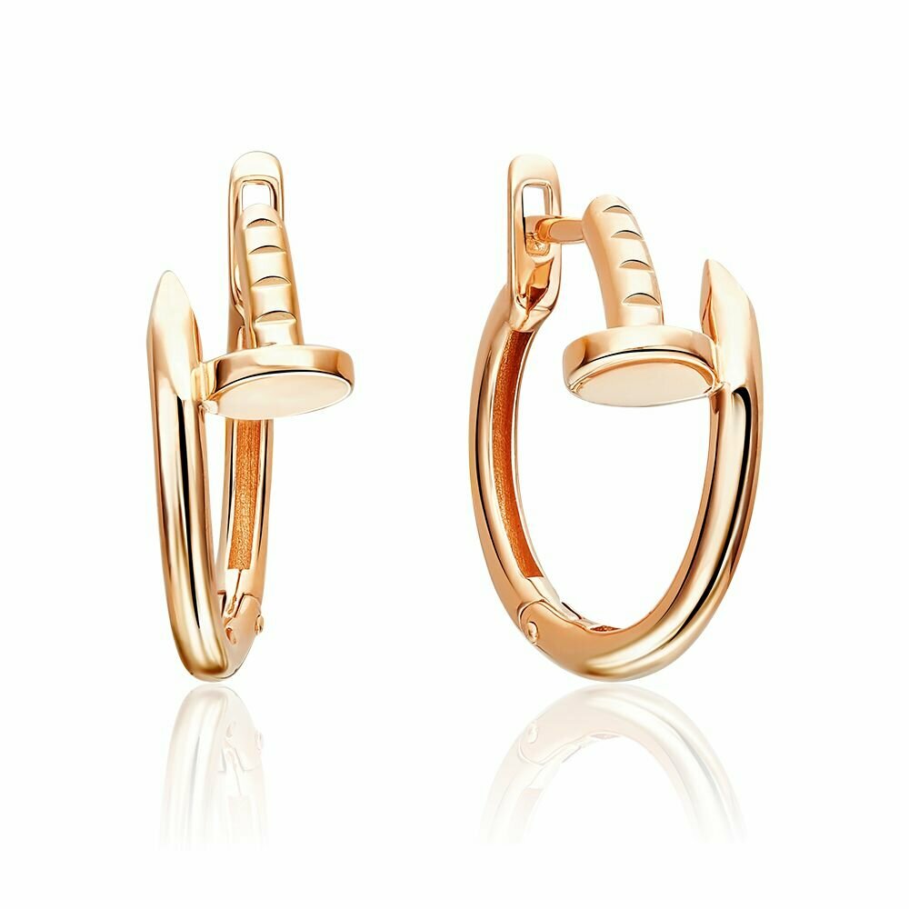 Серьги, красное золото, 585 проба