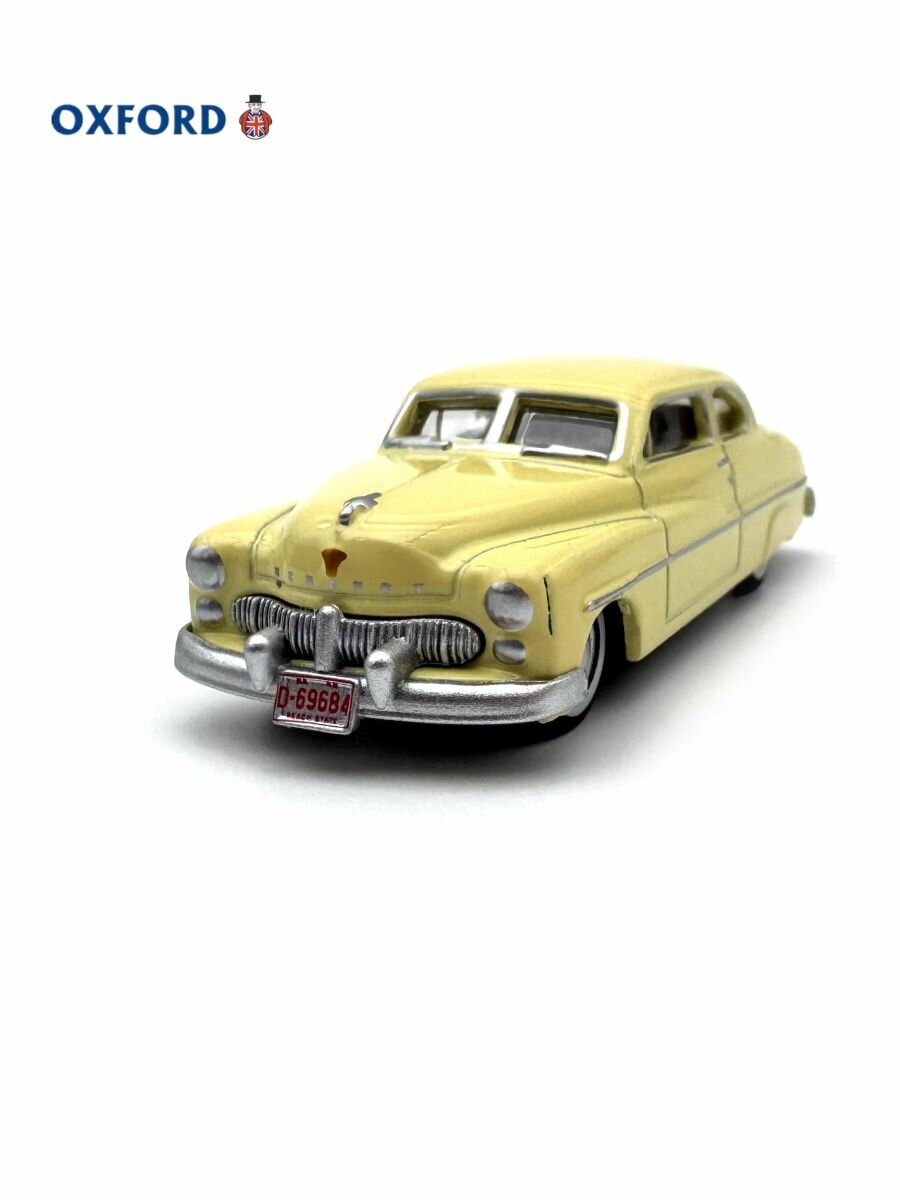 Легкосплавный автомобиль модели Oxford 1/87 Mercury 8 Coupe Gourd Yellow 1949