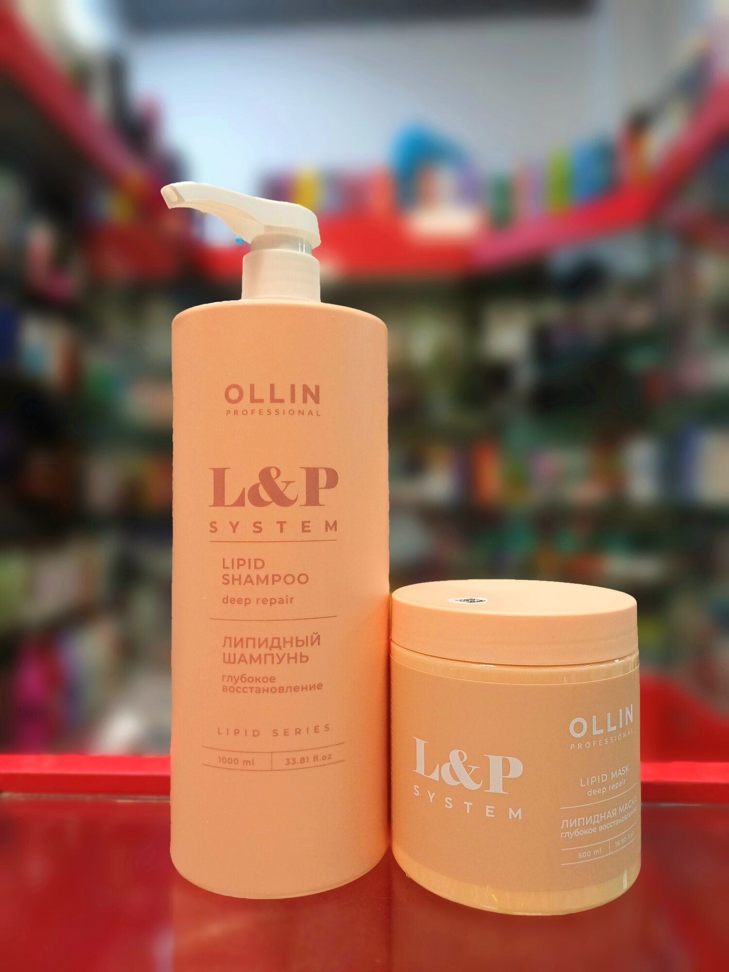 Набор Ollin L&P System липидный шампунь 1000мл и маска 500мл