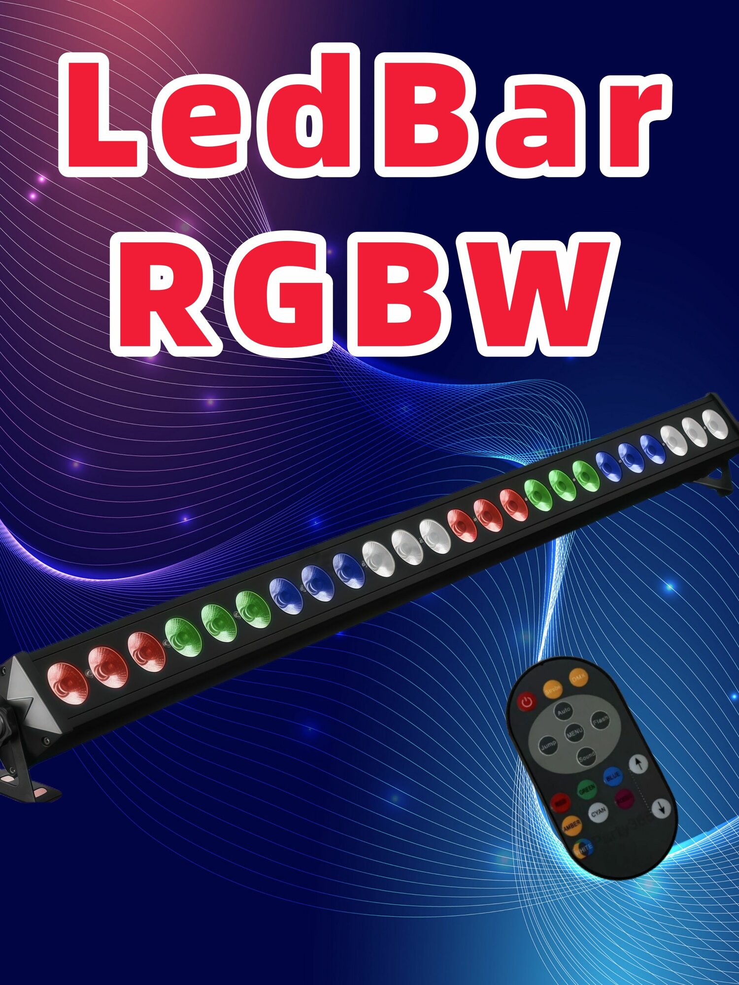 LED BAR 24x4 RGBW 4in1 DMX512 с пультом сцены