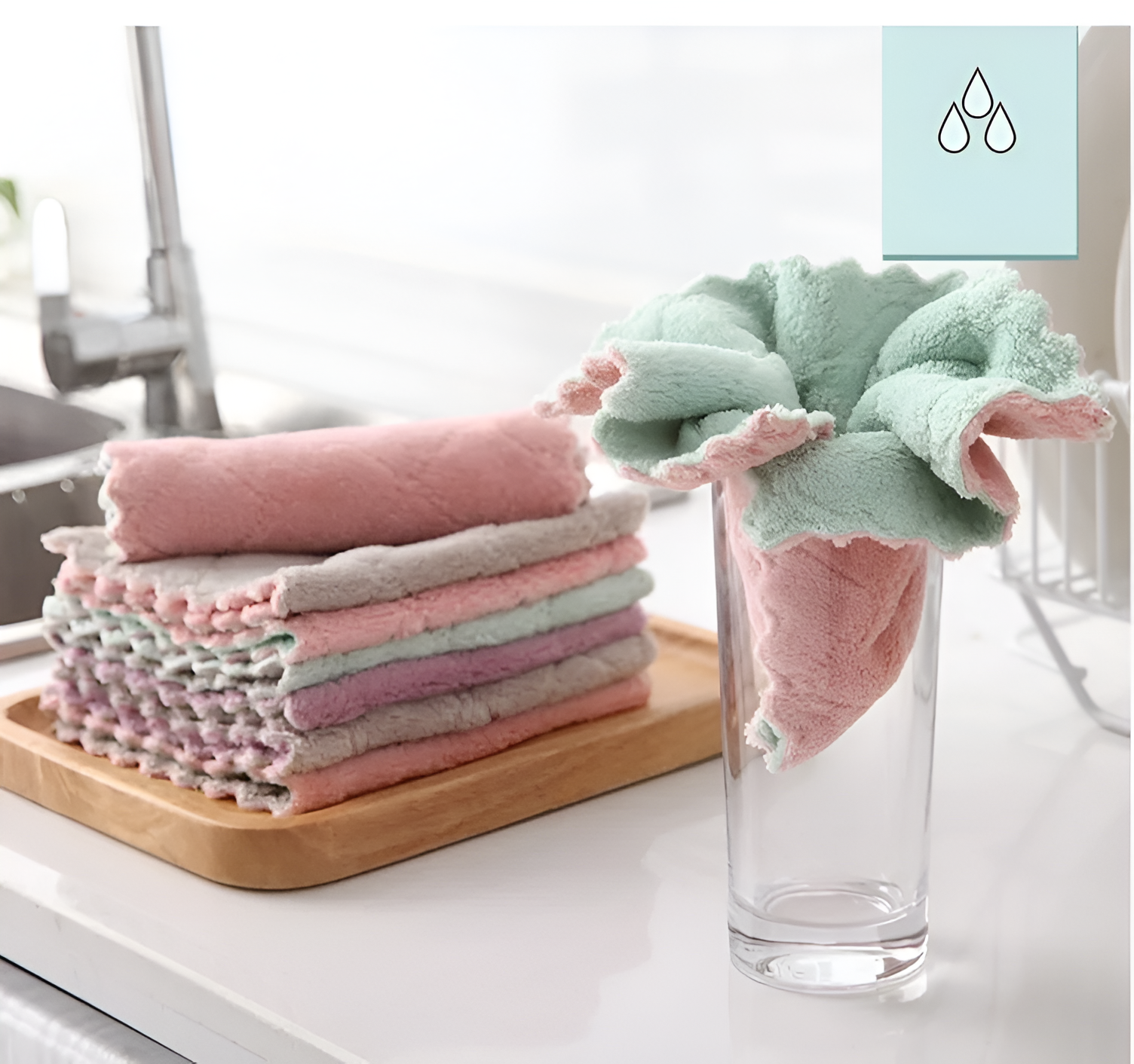 Тряпка для уборки универсальная 3 штук, тряпка для кухни, тряпка для дома, тряпка для ванны, тряпка из микрофибры