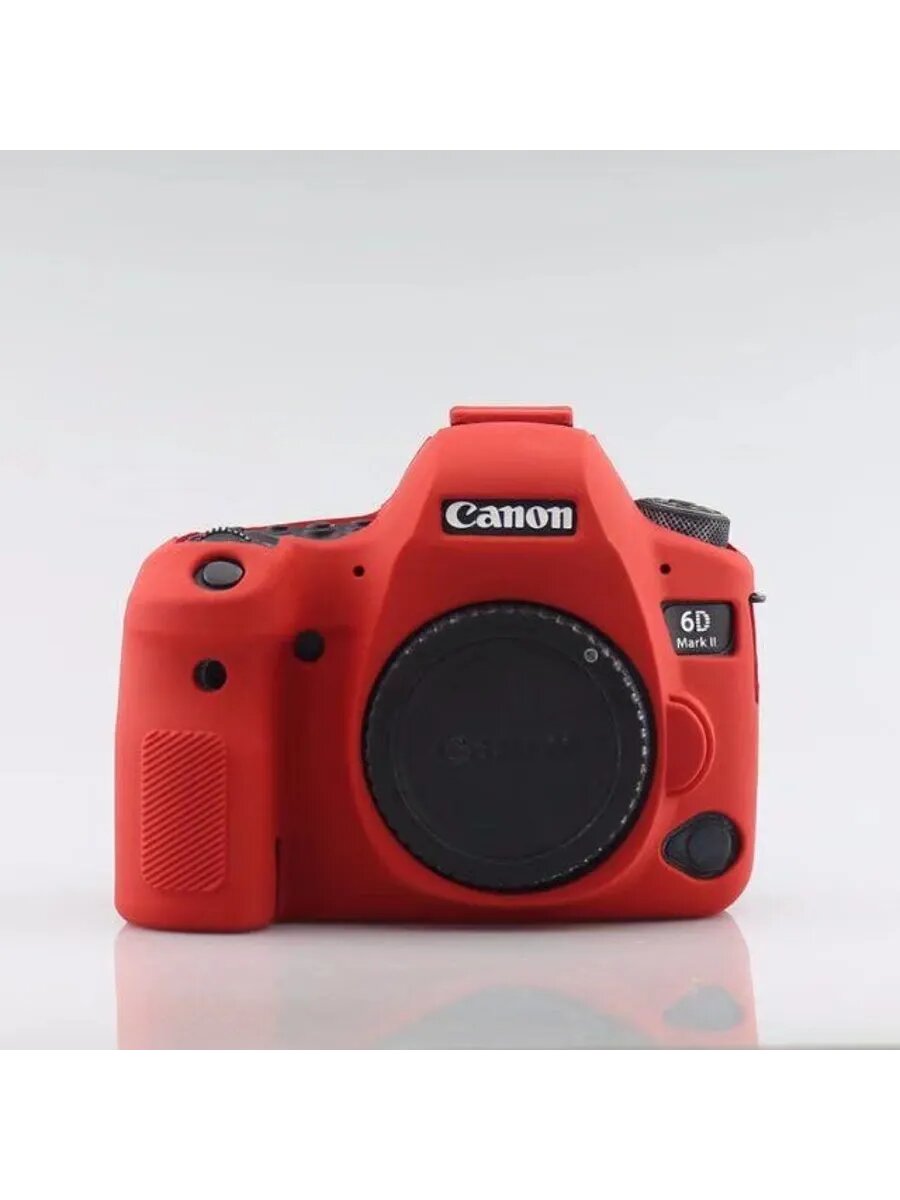 Силиконовый чехол CameraCase для Canon 6D Mark II красный (001)