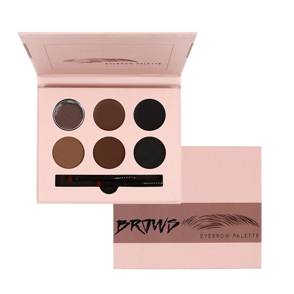 Наборы Пудры Для Контуров Бровей Наборы Пудры Для Макияжа Бровей Набор Пудры Для Бровей Штампы для Бровей Наборы Трафаретов с Кистями для Бровей