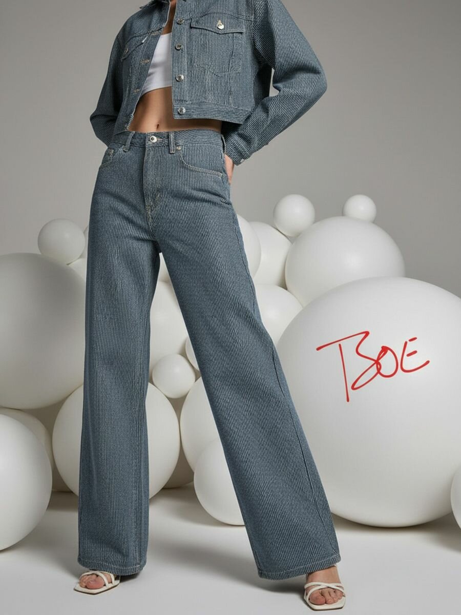 Джинсы широкие 