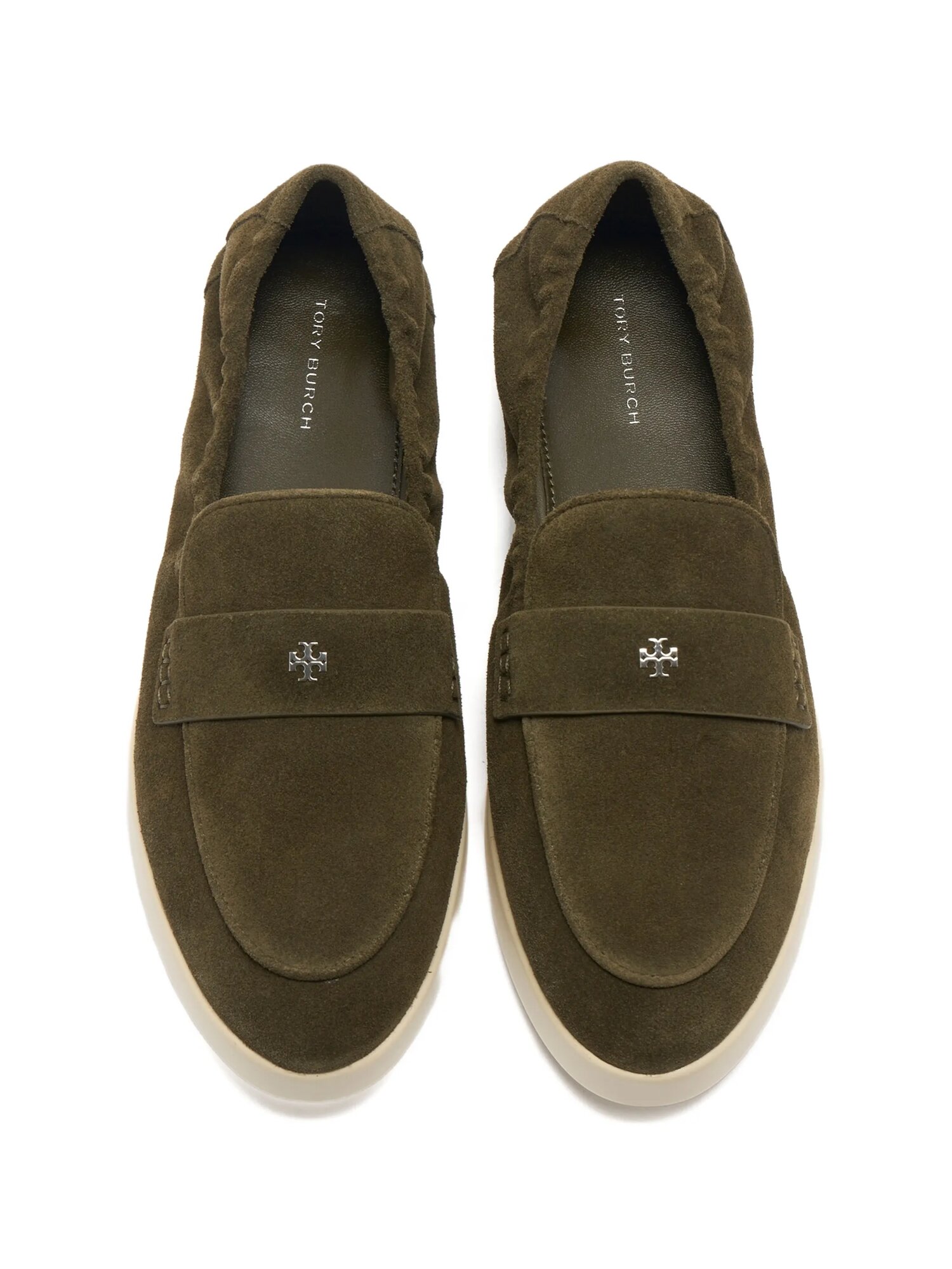 Лоферы Tory Burch Suede loafers, размер 9, зеленый, — фото 1