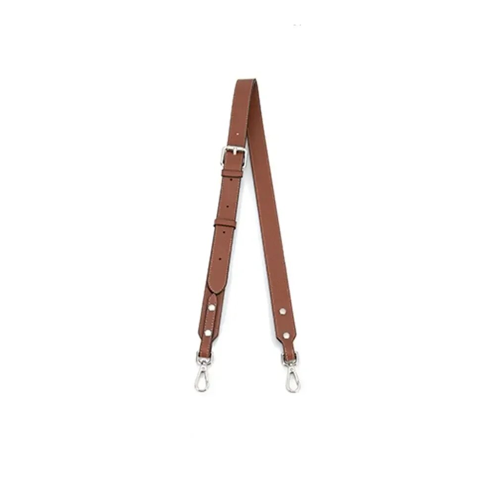 Коричневый ремешок для сумки Longchamp, Brown Silver Belt A