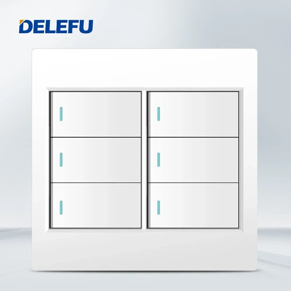 DELEFU Панель выключателей 3gang 2way, белая