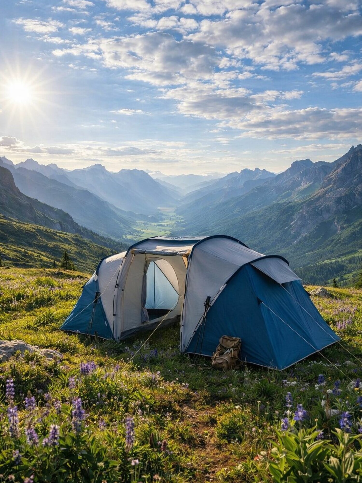 Палатка туристическая 4-х местная с тамбуром